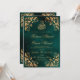 Gold Frame Dark Green Islamic Muslim Wedding Invitation | Zazzle