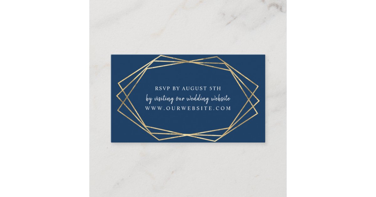 Gold Frame Online wedding RSVP card | any color | Zazzle