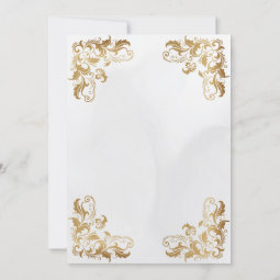 Gold Frame Ornate Ivory Islamic Muslim Wedding Invitation | Zazzle