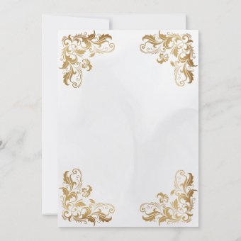 Gold Frame Ornate Ivory Islamic Muslim Wedding Invitation | Zazzle