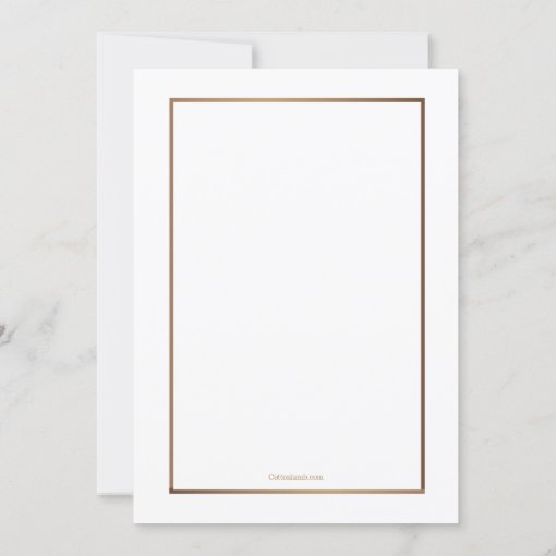 Gold Frame Photo Engagement Invitation | Zazzle