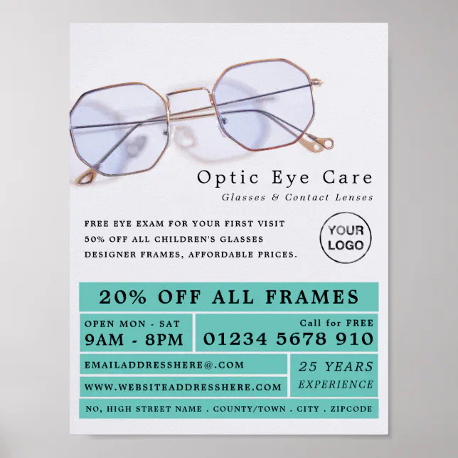 Gold Frames, Optician, Technical Practitioner Poster | Zazzle