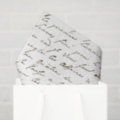 Gold French Script Handwriting Letter Decoupage Tissue Paper | Zazzle