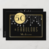 Gold Fun Fab 50th Birthday Invitation | Zazzle