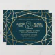 Gold Geometric Diamond Shaped Wedding Invitation | Zazzle