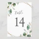 Gold Geometric Eucalyptus Greenery Table Numbers | Zazzle