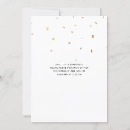 Gold Geometric Shh Surprise Birthday Party Invitation | Zazzle