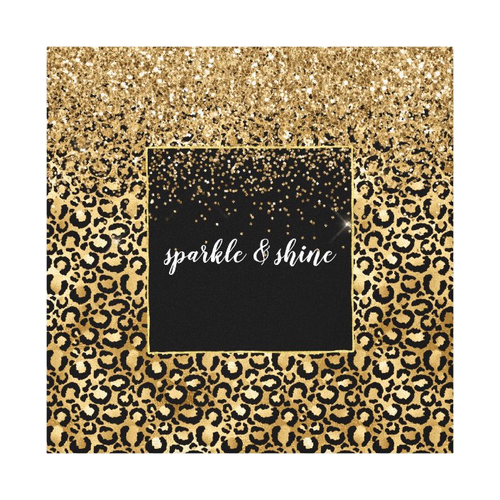 Gold Glam Black Leopard Print | Zazzle.com