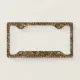 Gold Glam Black Leopard Print License Plate Frame | Zazzle