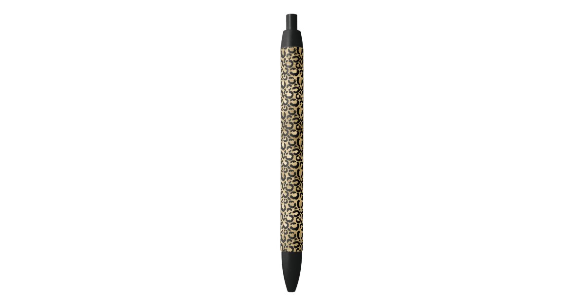 Gold Glam Leopard Print Pen | Zazzle