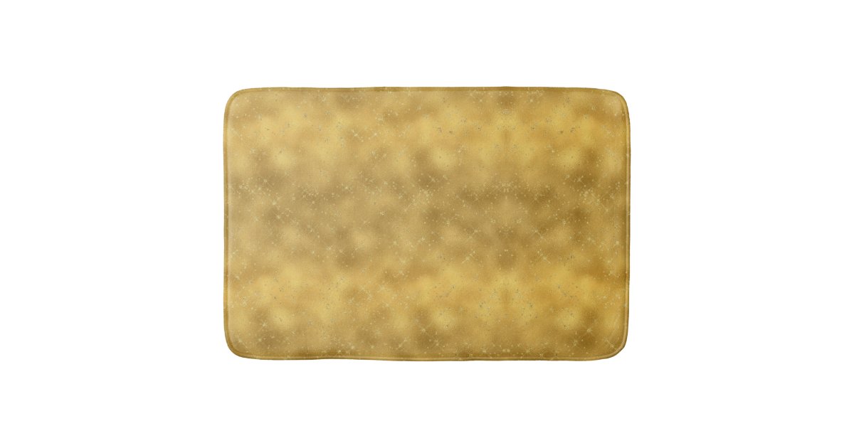 Gold Glam Sparkles Bath Mat | Zazzle