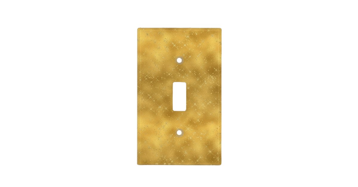 Gold Glam Sparkles Light Switch Cover | Zazzle