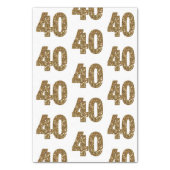 Gold Glitter 40th Birthday Tissue Paper | Zazzle