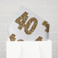 Gold Glitter 40th Birthday Tissue Paper | Zazzle
