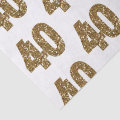 Gold Glitter 40th Birthday Tissue Paper | Zazzle