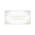 Gold glitter address label III | Zazzle