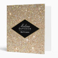 Gold Glitter and Glamour Beauty Binder | Zazzle