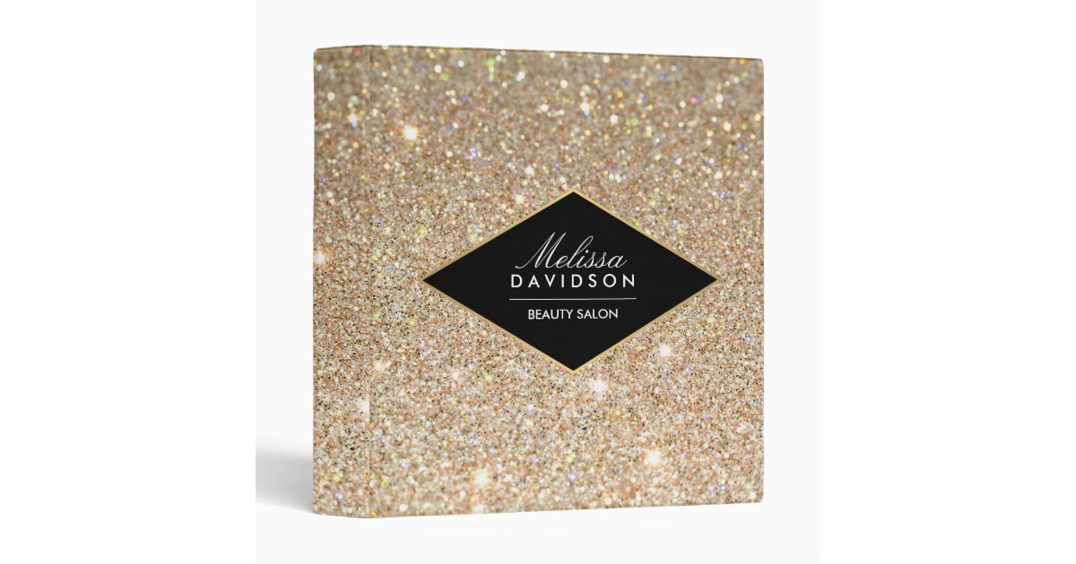 Gold Glitter and Glamour Beauty Binder | Zazzle