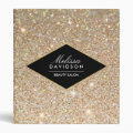 Gold Glitter and Glamour Beauty Binder | Zazzle