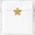 Gold Glitter Autographed Copy Author Writer Star Star Sticker | Zazzle
