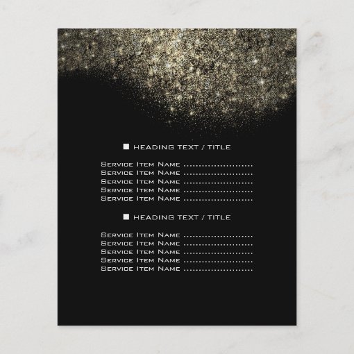 Gold Glitter Black Conceptual Minimal Confetti Flyer | Zazzle