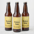 Gold Glitter Calligraphy Script Template Drink Beer Bottle Label | Zazzle
