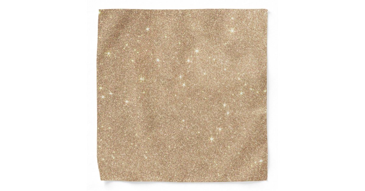 Gold Glitter Chic Glamorous Sparkles Bandana | Zazzle