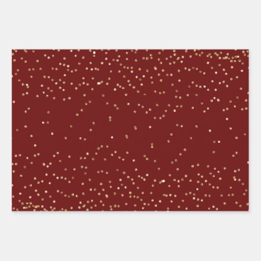 Gold Glitter Christmas Trees Wrapping Paper Sheets | Zazzle