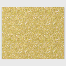 Gold Glitter Christmas Wrapping Paper | Zazzle