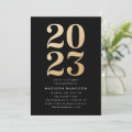 Gold Glitter Class of 2023 Graduation Party Invitation | Zazzle