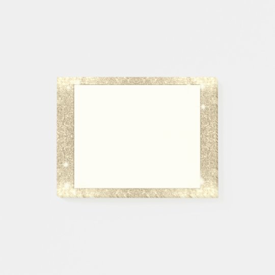 Gold Glitter Classic Glamour Sparkle Faux Post-it Notes | Zazzle.com