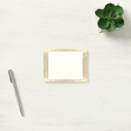 Gold Glitter Classic Glamour Sparkle Faux Post-it Notes | Zazzle