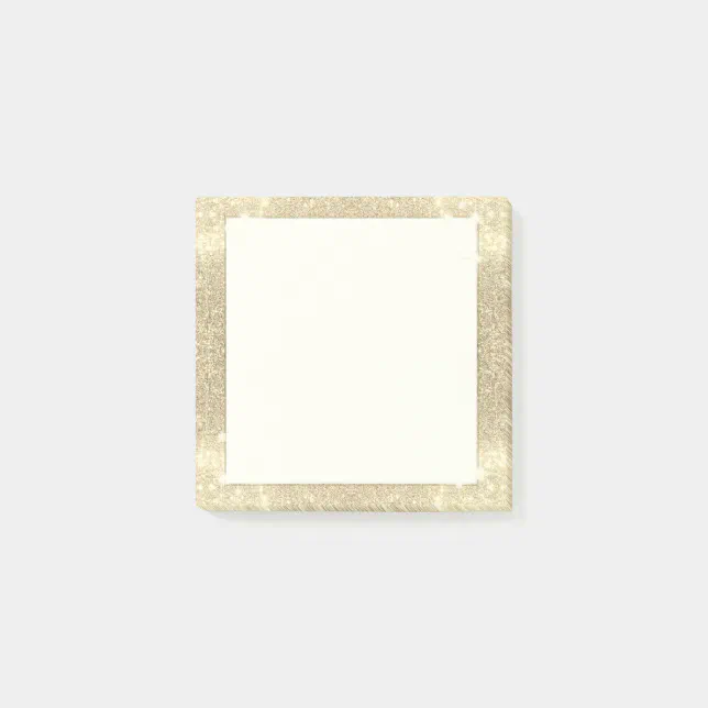 Gold Glitter Classic Glamour Sparkle Faux Post-it Notes | Zazzle