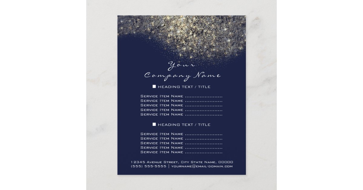 Gold Glitter Confetti Blue Navy Maroon Confetti Flyer | Zazzle