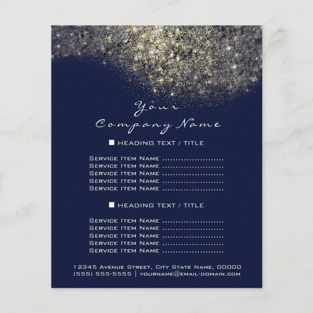 Gold Glitter Confetti Blue Navy Maroon Confetti Flyer | Zazzle