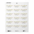 Gold Glitter Confetti This Book Belongs To Label | Zazzle