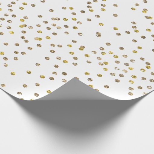 Gold Glitter Confetti Wrapping Paper | Zazzle