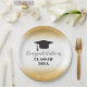 Gold Glitter Congratulations Graduate Paper Plates | Zazzle