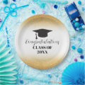 Gold Glitter Congratulations Graduate Paper Plates | Zazzle