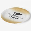 Gold Glitter Congratulations Graduate Paper Plates | Zazzle