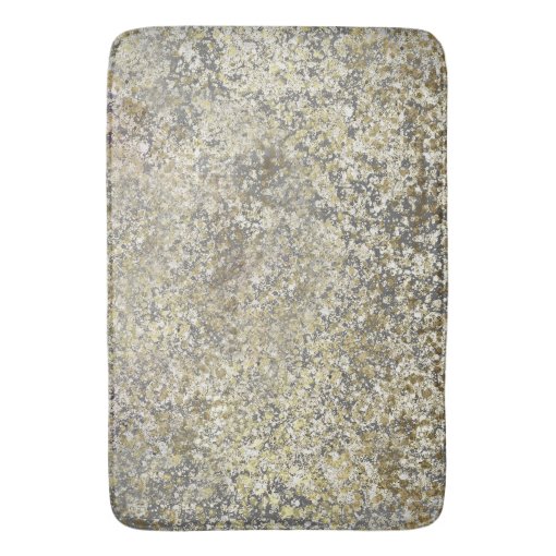 Gold Glitter Crackle Modern Chic Glam Sparkle Bath Mat | Zazzle
