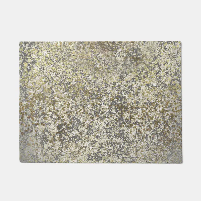 Gold Glitter Crackle Modern Chic Glam Sparkle Doormat | Zazzle