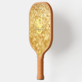 Gold glitter design Elegant&stylish custom name Pickleball Paddle | Zazzle