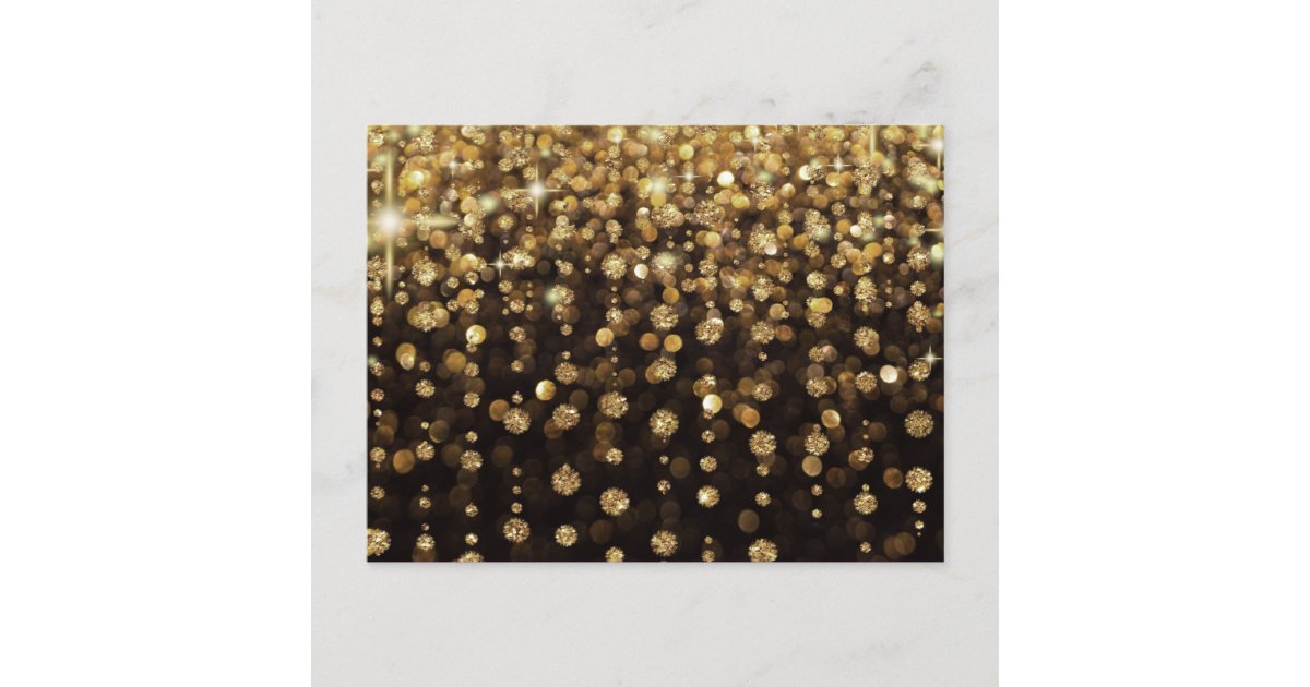 Gold Glitter Diamonds Postcard | Zazzle