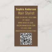 Gold Glitter Dripping Modern Hair Stylist QR Code Business Card | Zazzle