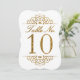 Gold Glitter Effect Wedding Table Number Card (10) | Zazzle