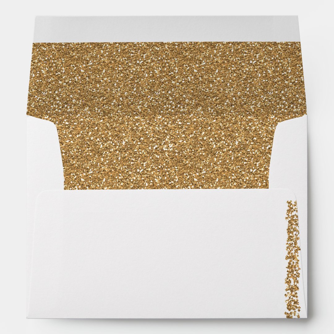 Gold Glitter Envelope | Zazzle
