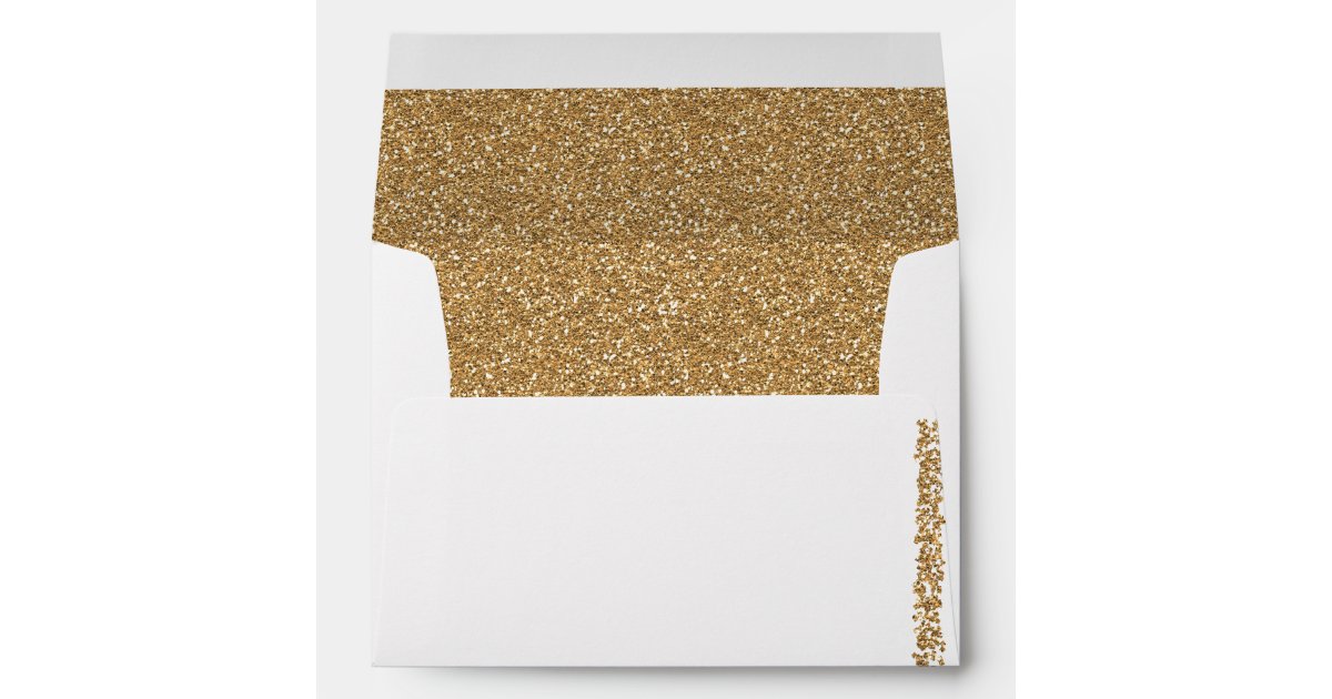 Gold Glitter Envelope | Zazzle