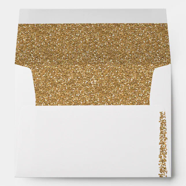 Gold Glitter Envelope | Zazzle