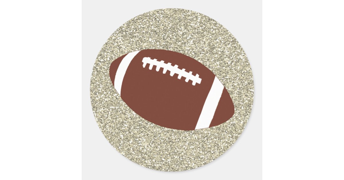Gold Glitter Football Stickers | Zazzle.com